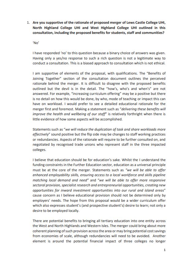 Consultation Response – Template Answers | EIS