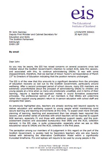 Concern Over the Collection of ACEL data